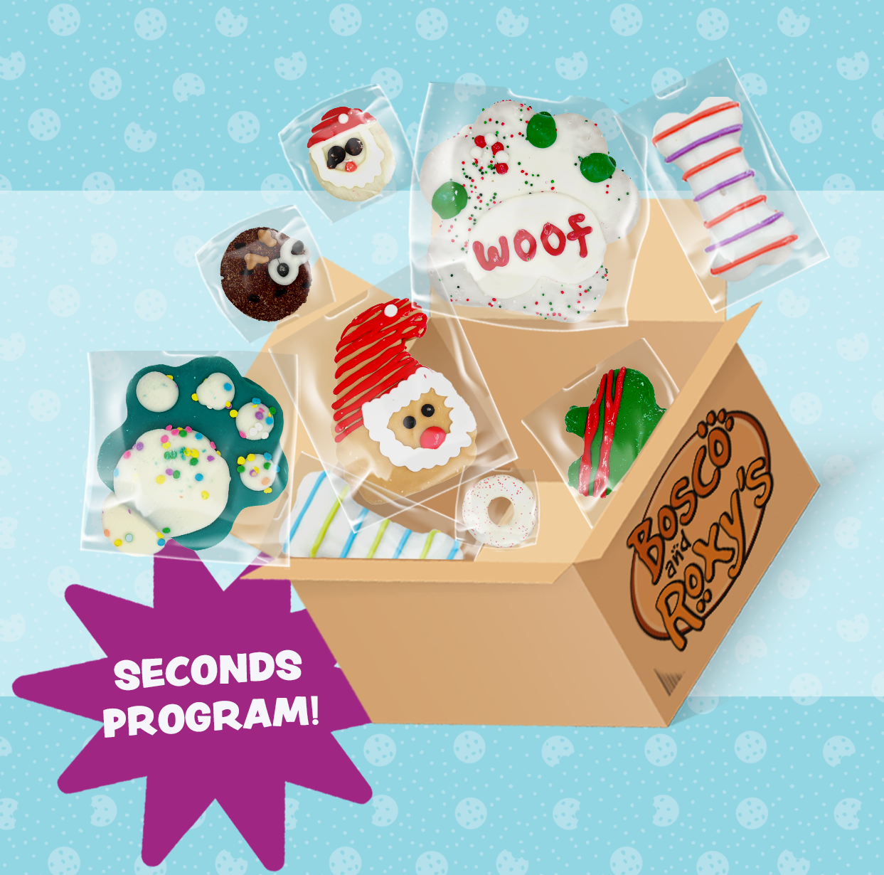 Seconds Program Cookies | 26lbs Box - Bosco and Roxy's Inc.